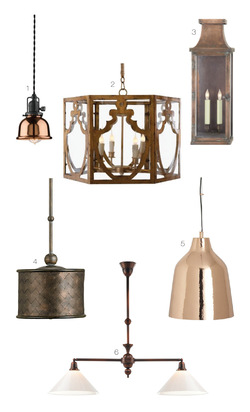 Brass & Copper Accents in Interior Design